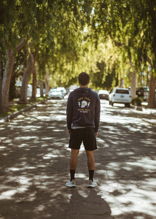 Run Fast. Raise Hell. Hoodie – Sarah Marie Running Co.